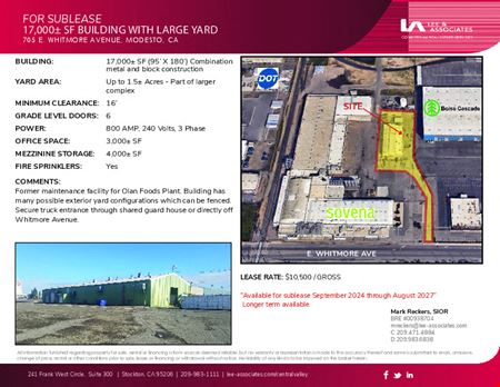 Modesto, CA Industrial & Warehouse Spaces for Rent