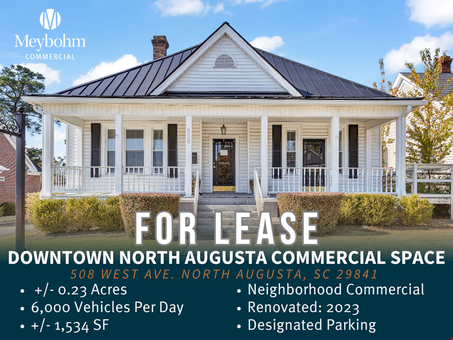 Downtown North Augusta, SC Commercial Space - 508 West Ave, North ...