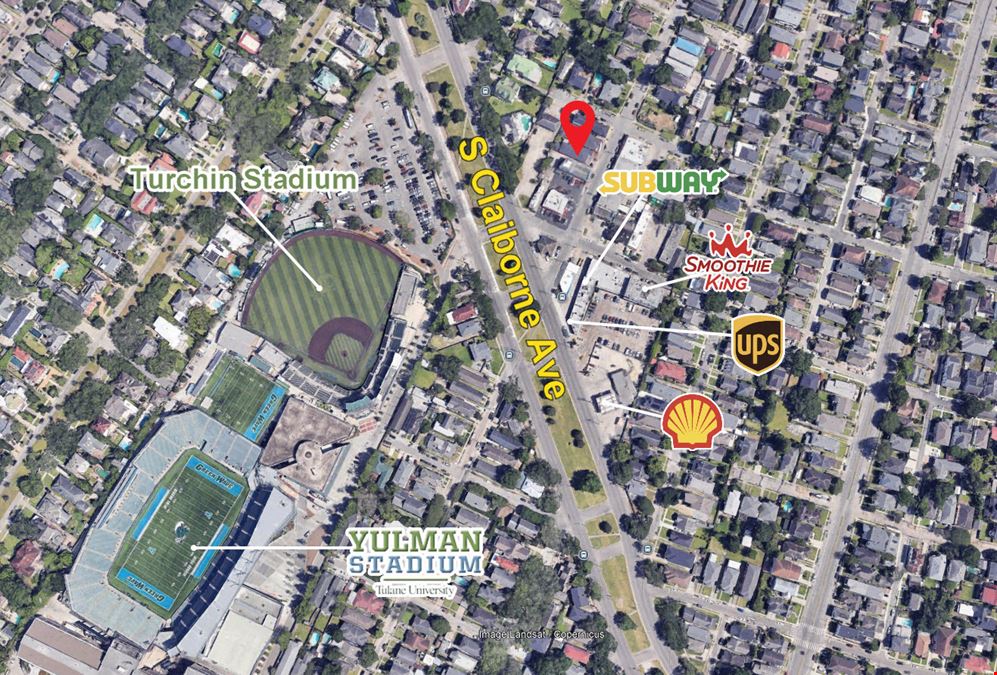 Retail Space in Broadmoor near Yulman Stadium - 3142 Calhoun St, New ...